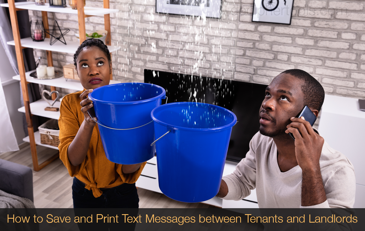Instructions for Tenants to Save and Print Text Messages with a Landlord
