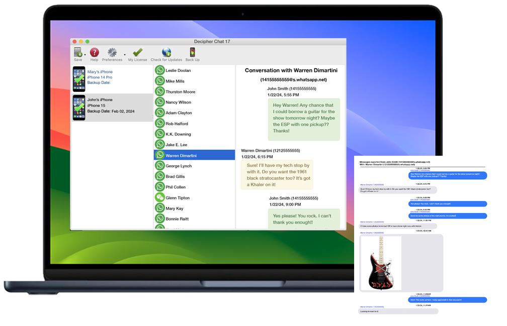 Decipher Tools Software for iPhone - Save Text Messages
