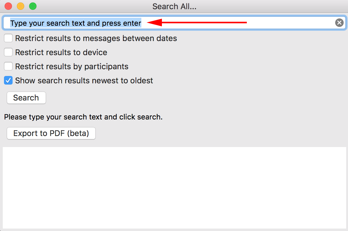 How to Utilize the Search Features in Decipher TextMessage